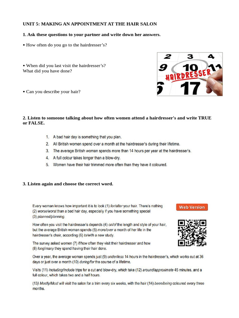 Hair Salon Appointment Guide | PDF