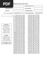 Answer Sheet Standardized Test Based Shading | PDF | Tests | Evaluation ...