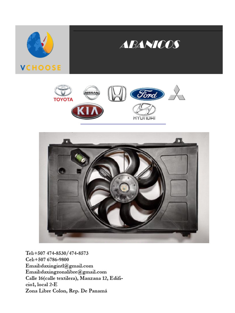 Venta de Abanicos para Autos en Panamá | PDF | Vehículos con tracción delantera | Hatchbacks