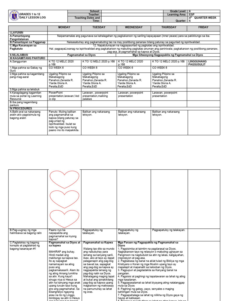 DLL G6 Esp Q4 W6 | PDF