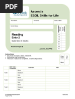 E3 Ascentis ESOL Skills For Life Practice Paper A PDF | PDF