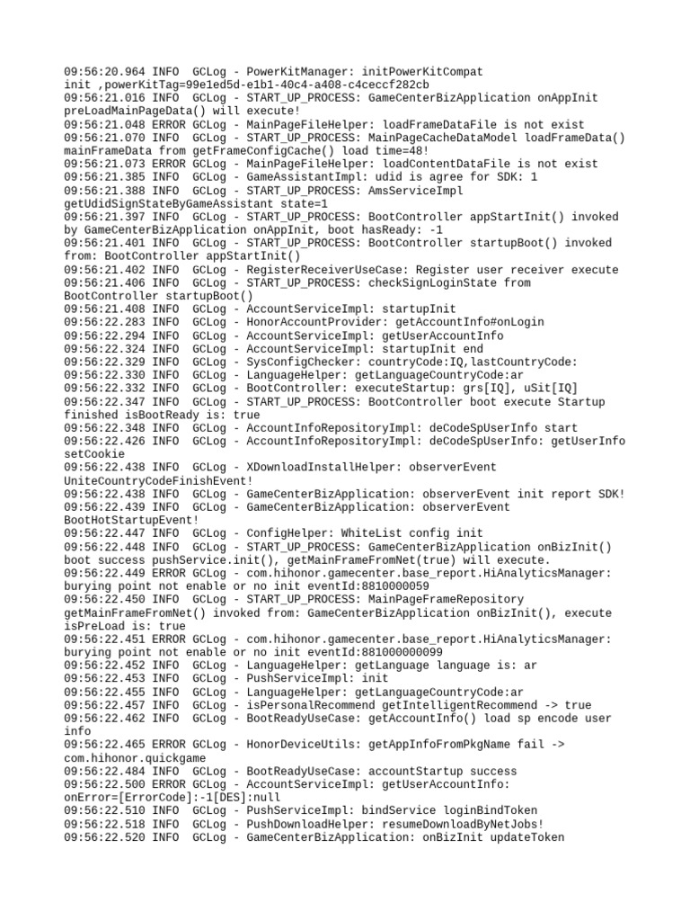 GameCenter Startup Log Analysis | PDF | Internet | Hypertext