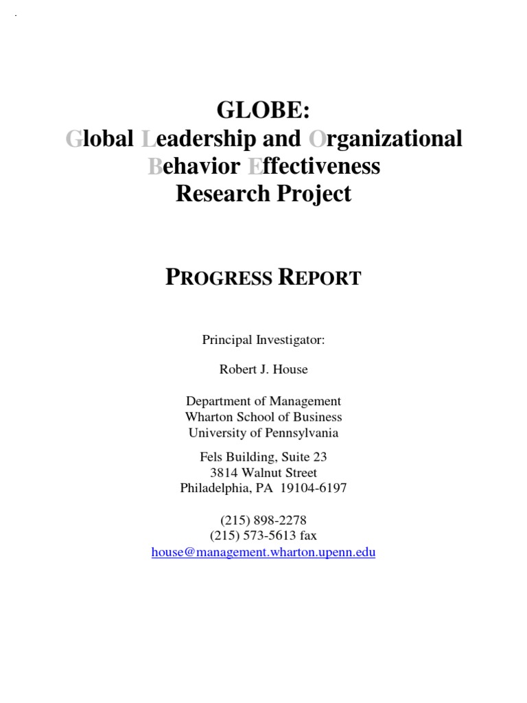 Globe Project Report | PDF | University Of Pennsylvania | Industrial ...