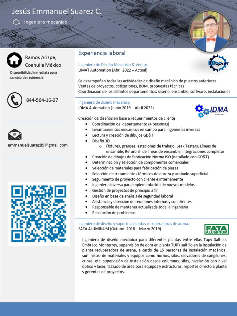 Ing. Emmanuel Suarez | PDF | Ingeniería | Diseño