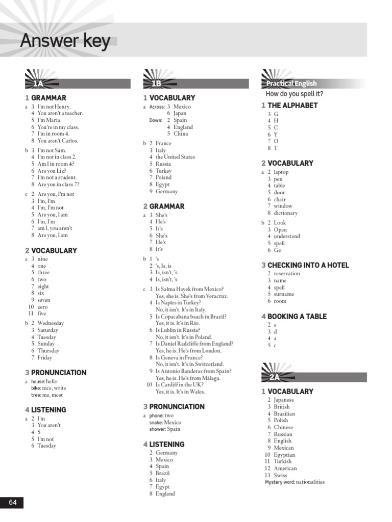 English File Intro 3rded Wb Keys Pdf