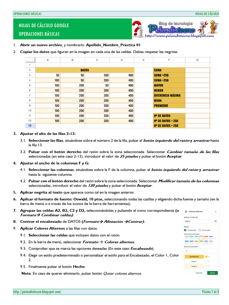 Practica 1 Excel | Descargar gratis PDF | Hoja de cálculo | Ciencias de la Computación