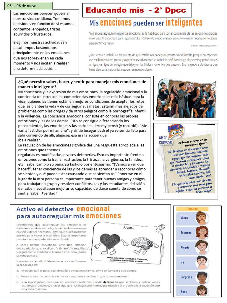 2° Ficha de Trabajo Activ. 05 Expe-2 DPCC | PDF | Relaciones personales, crianza y desarrollo ...