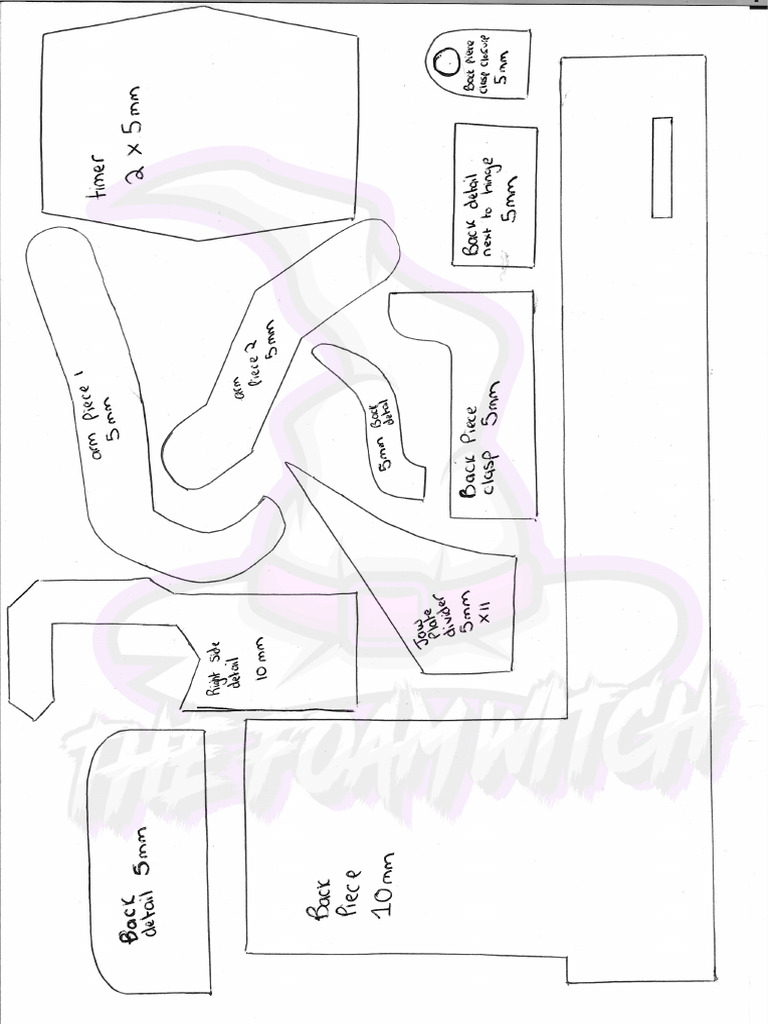 Foam Witch - Bear Trap Template | PDF