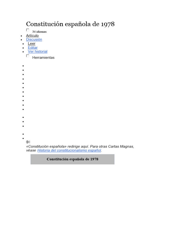Constitución Española De 1978 Pdf Gobierno De España Ciencias