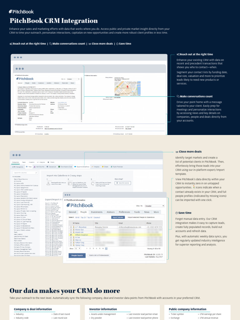PitchBook CRM Integration | PDF | Customer Relationship Management ...