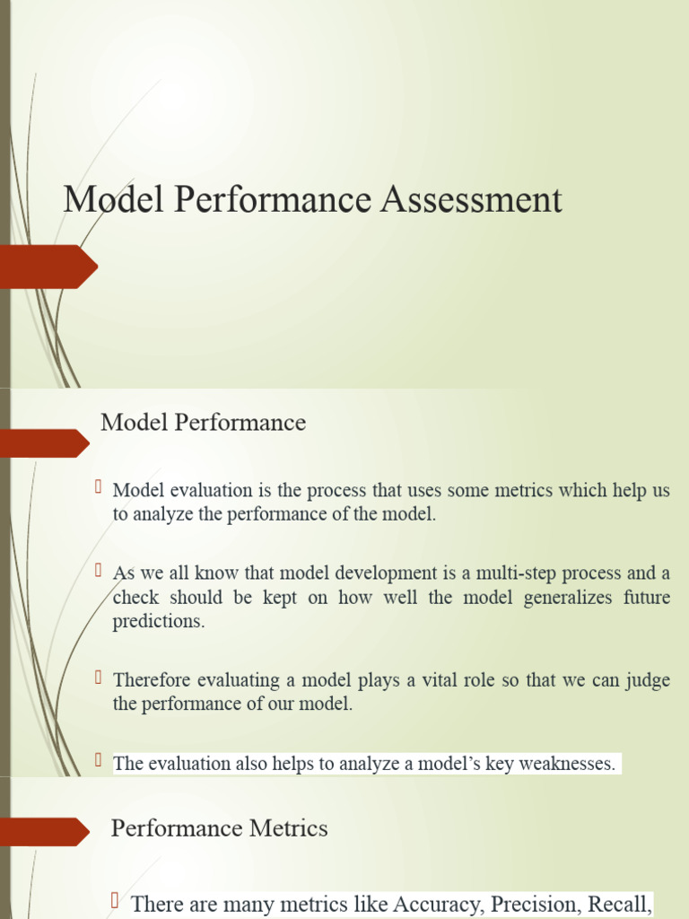 Model Performance Assessment | PDF | Receiver Operating Characteristic ...