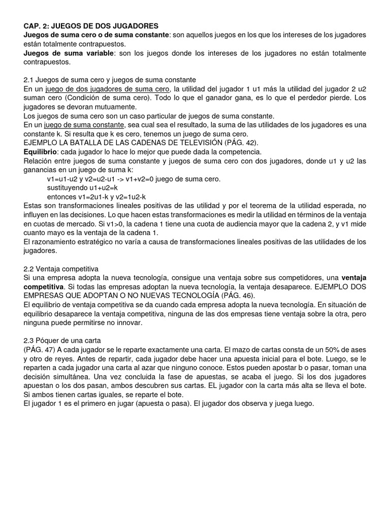 Cap. 2 Gardner | PDF | Póker | Ecuaciones