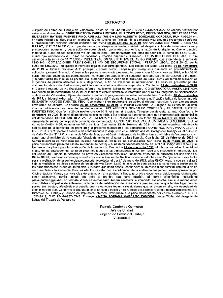 Extracto Otif Por Do | PDF
