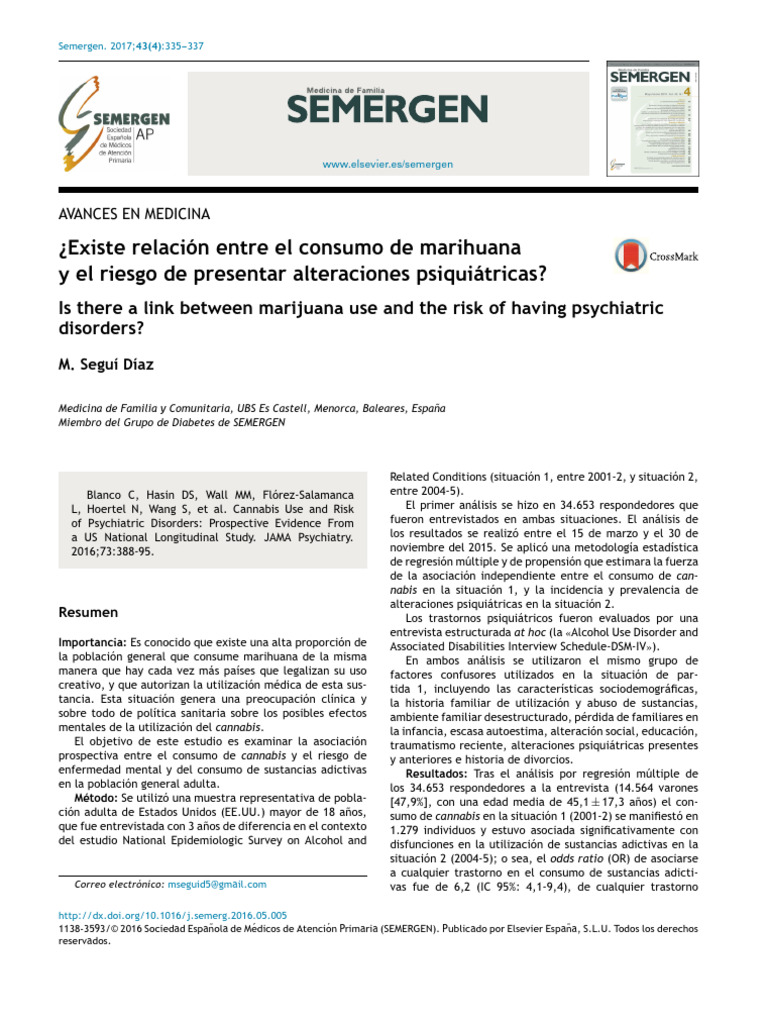 Marihuana Pdf Cannabis Droga La Dependencia De Sustancias