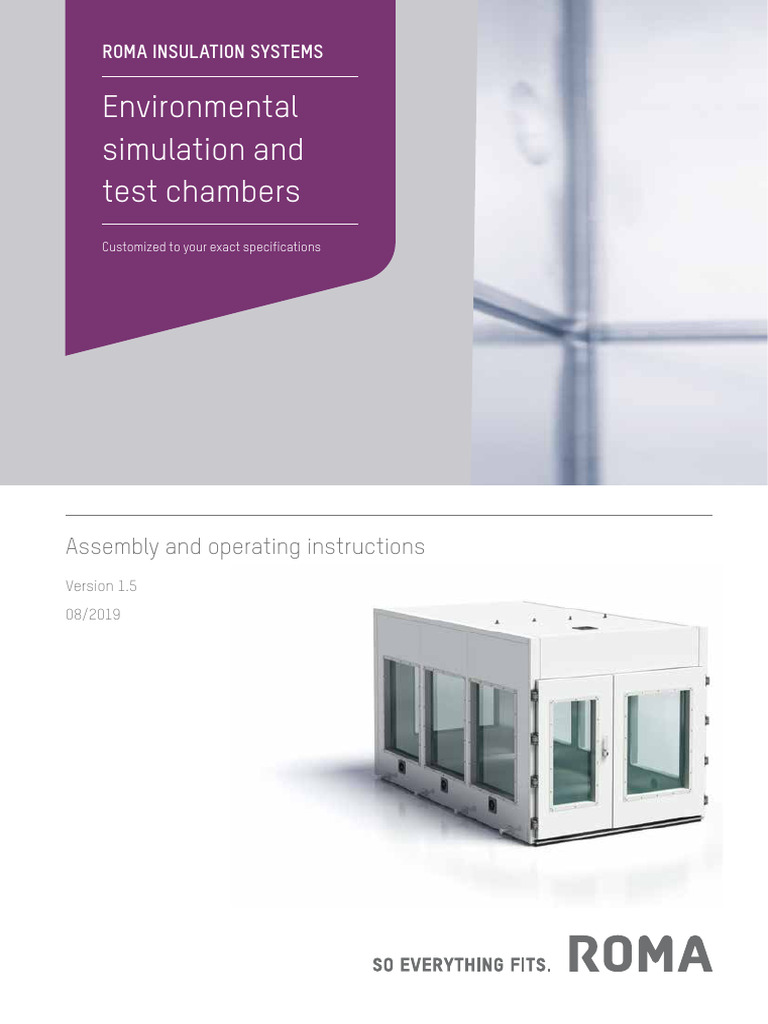 Assembly and Operating Instructions Test Chambers | PDF | Safety ...