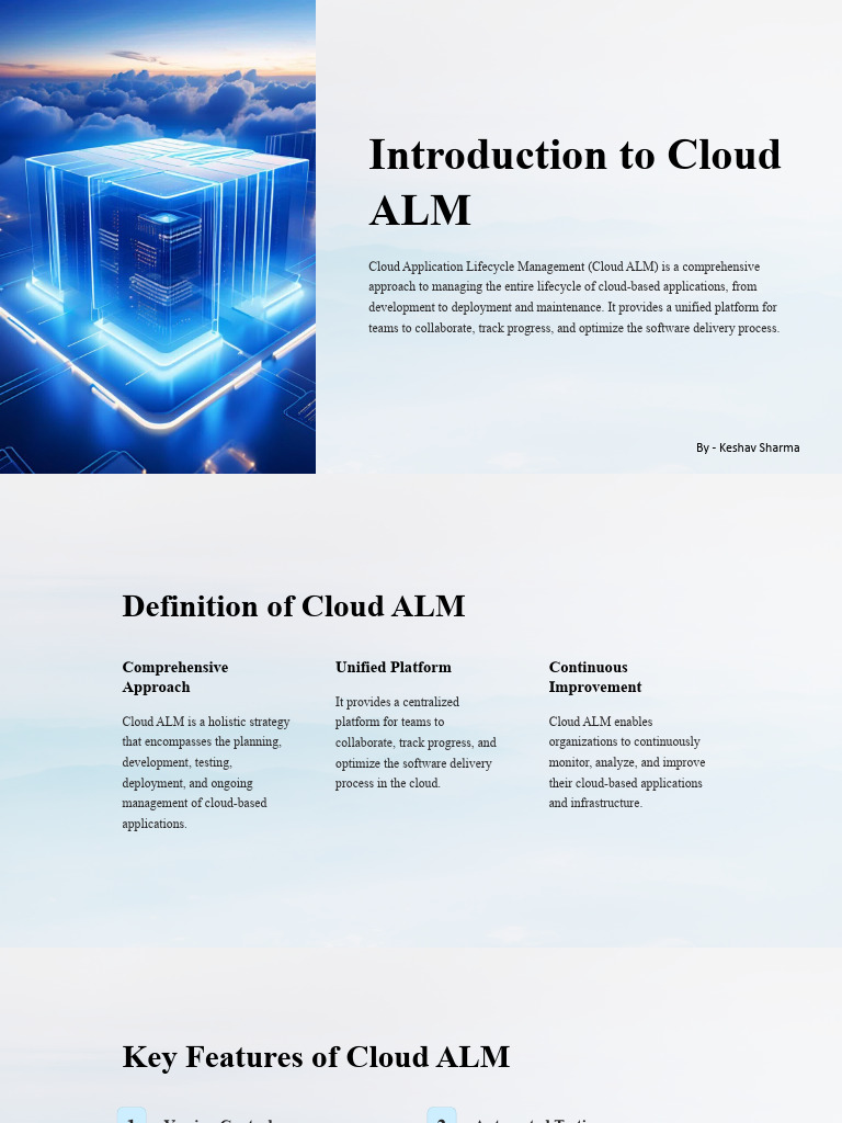 Understanding Cloud Application Lifecycle Management | PDF | Cloud ...