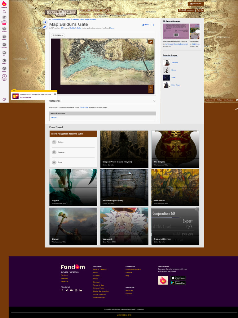 Baldur's Gate Map Overview | PDF | Forgotten Realms