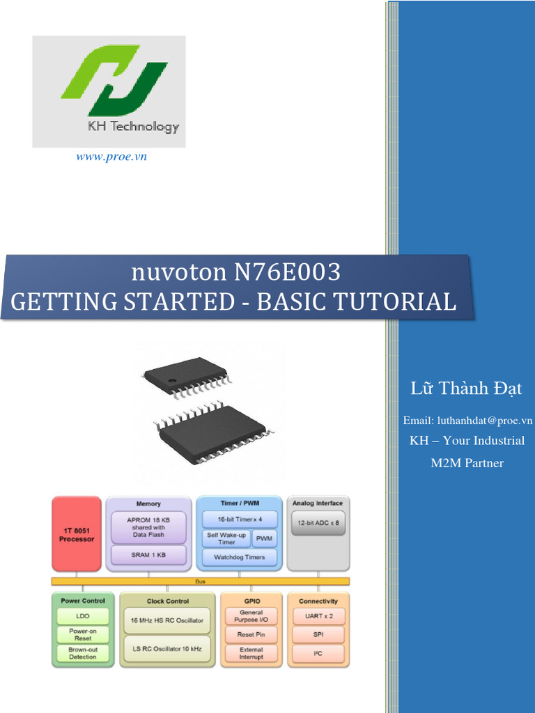 Huong Dan Su Dung Nuvoton N76E003 (PROE - VN) | PDF