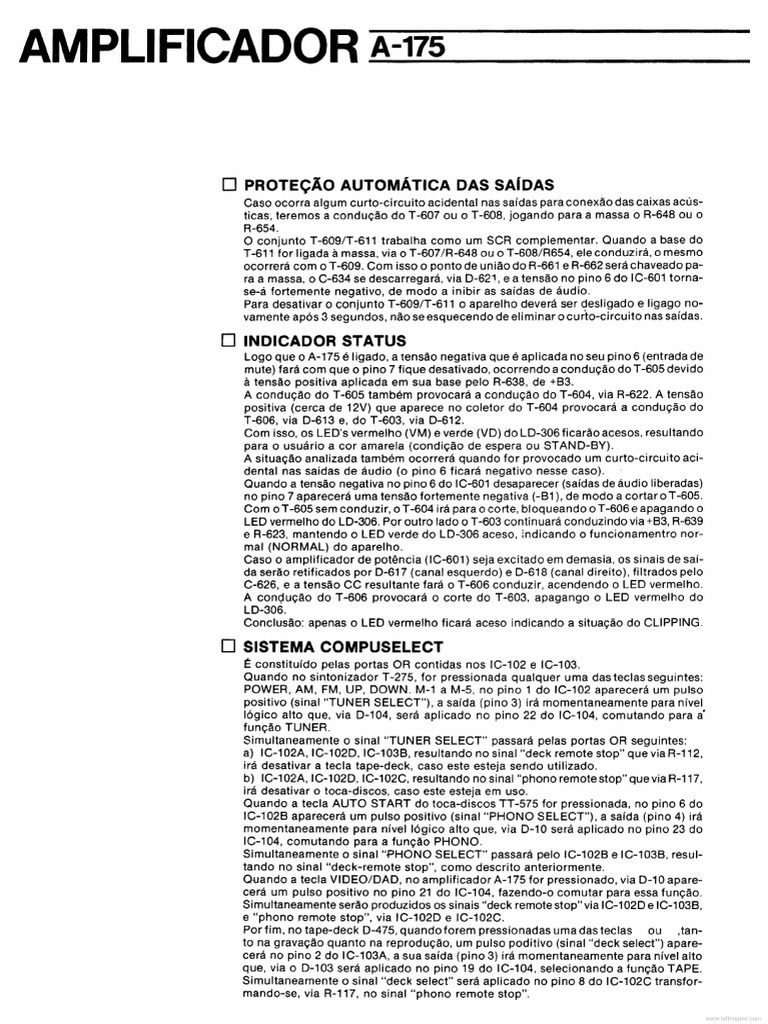 Gradiente a-175 Amplifier Sch | PDF