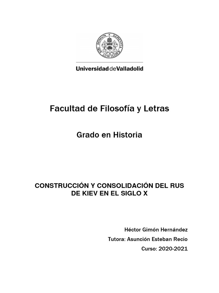 Construcción del Rus de Kiev en el Siglo X | PDF | Rusia | Política mundial