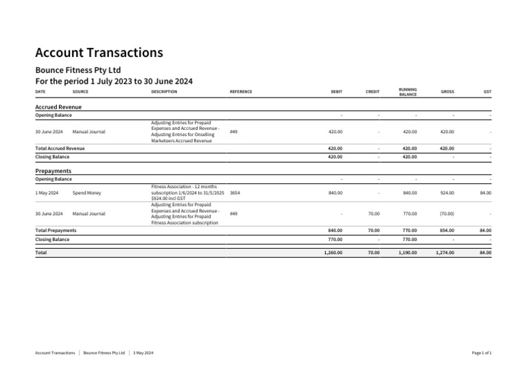 Task 5 - Account - Transactions For Prepaid Expenses and Accrued Revenue | Download Free PDF ...