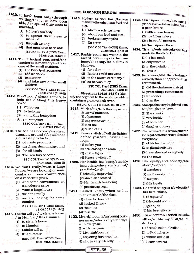 Common Errors | PDF Common Errors | PDF