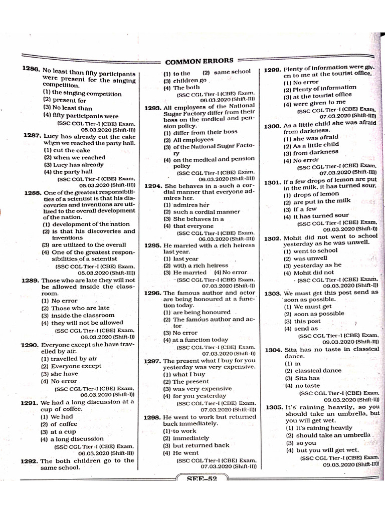 Common Errors -6 | PDF Common Errors -6 | PDF