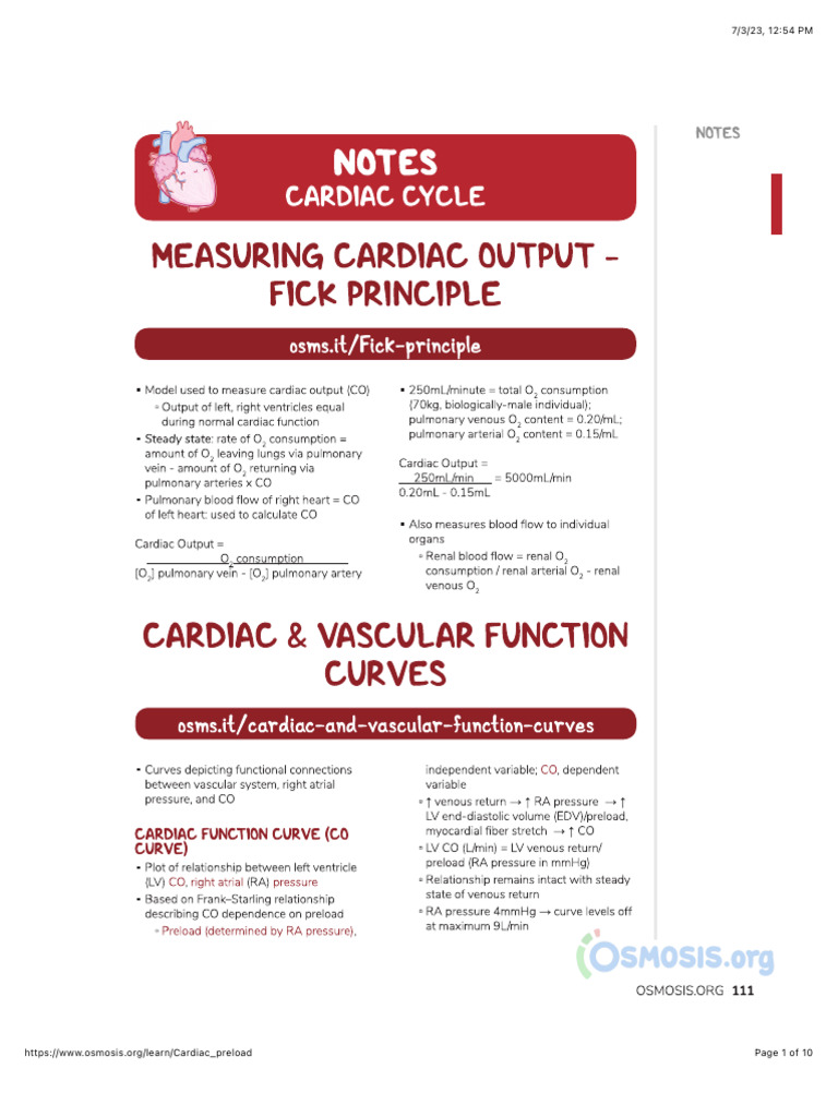 Cardiac Preload Overview | PDF | Wellness