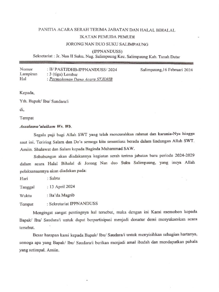 Proposal Acara Ippnanduss | PDF