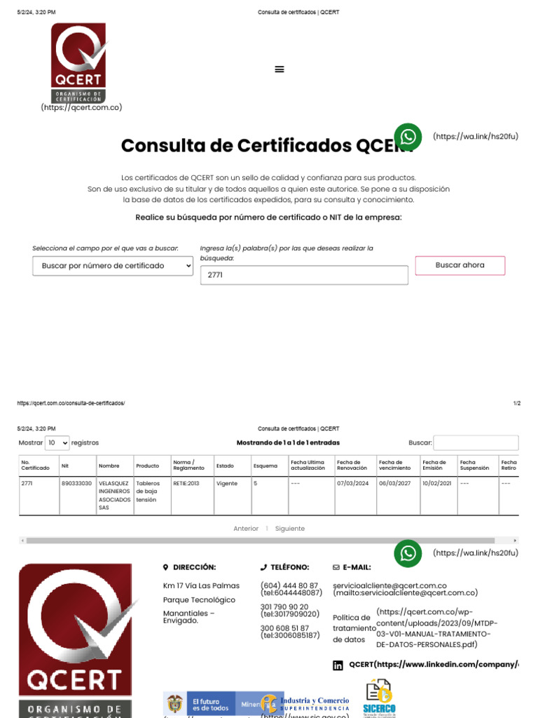 Consulta de Certificados QCERT | PDF | Informática