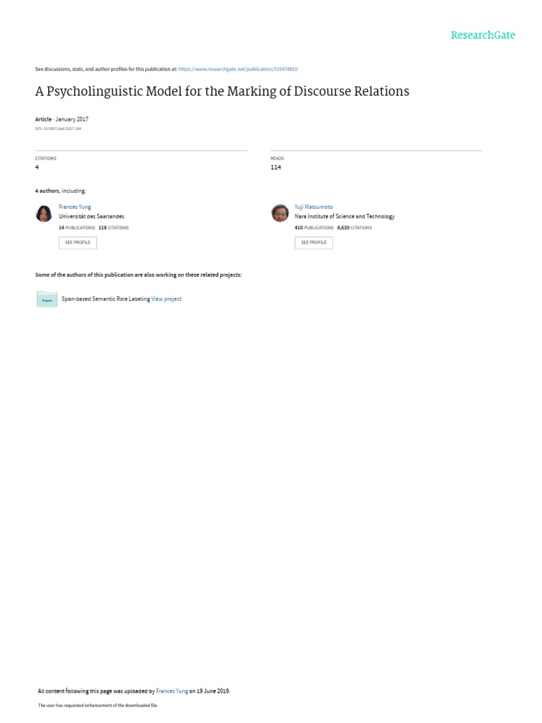 Yung-Duh-Komura-Matsumoto (2017) A Psycholinguistic Model For The Marking of Discourse Relations ...