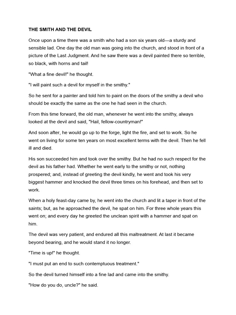 The Smith and The Devil | PDF | Forge