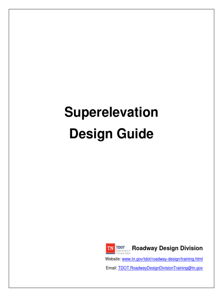 Superelevation Design Guide | PDF | Slope | Transport Infrastructure