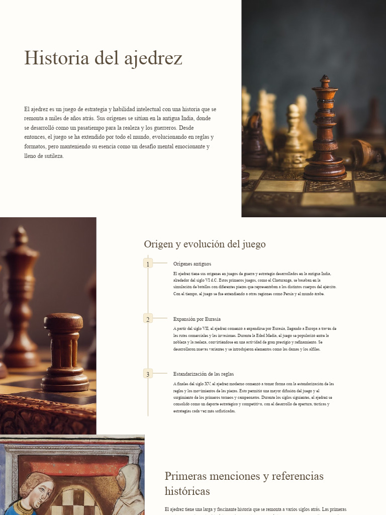 Historia Del Ajedrez | PDF | Ajedrez | Estrategia de ajedrez