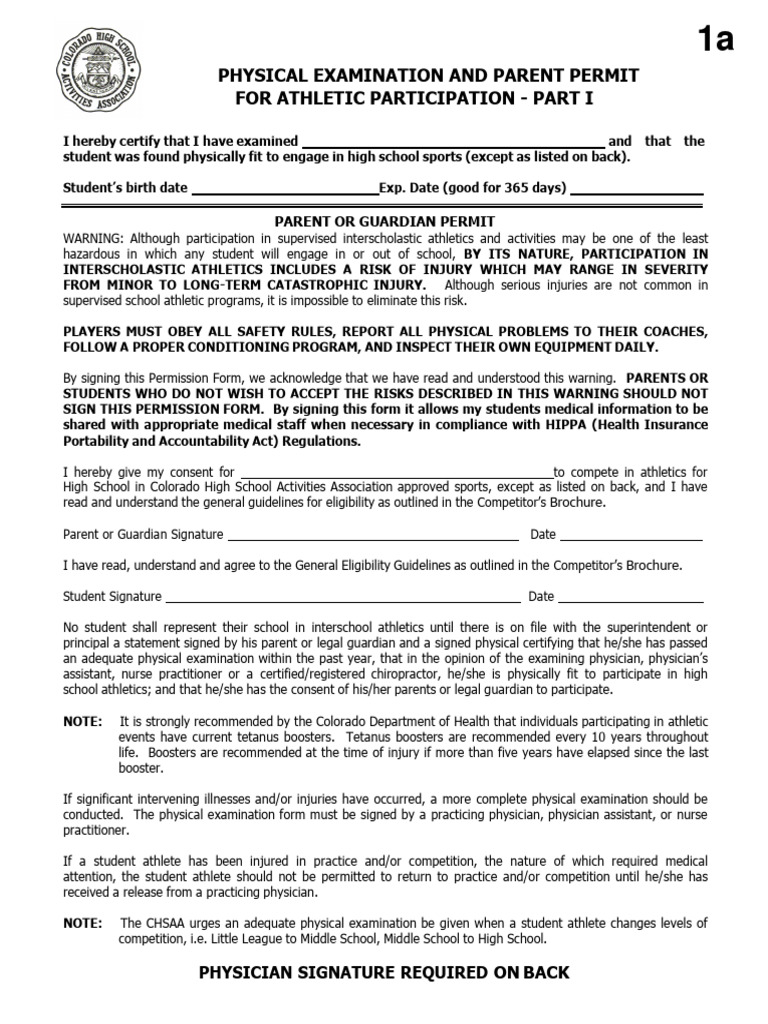 Sports Physical Form | Download Free PDF | Physical Examination | Heart