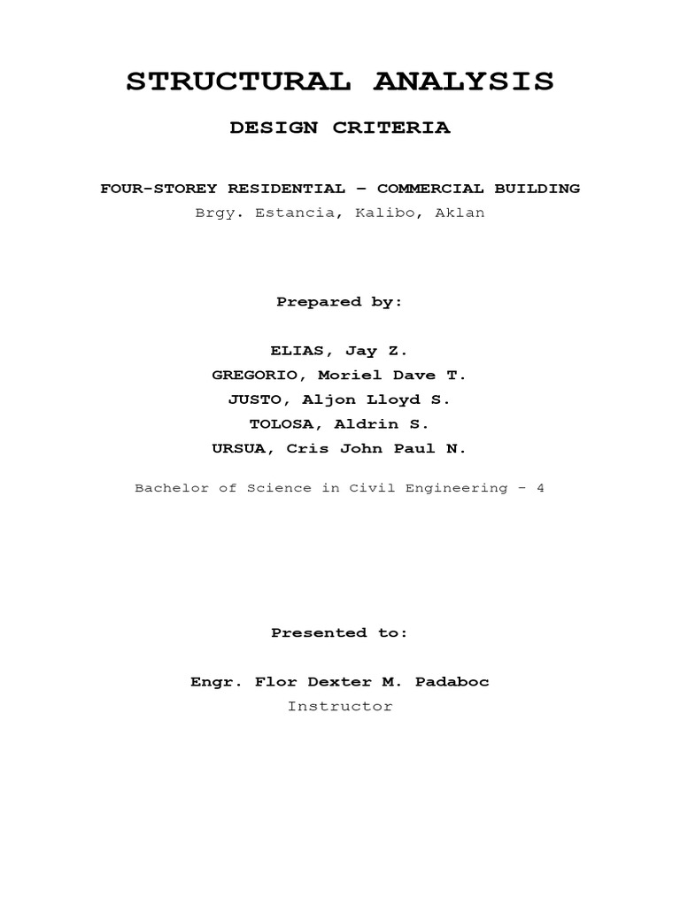 Design Criteria for Print | PDF | Stairs | Beam (Structure)
