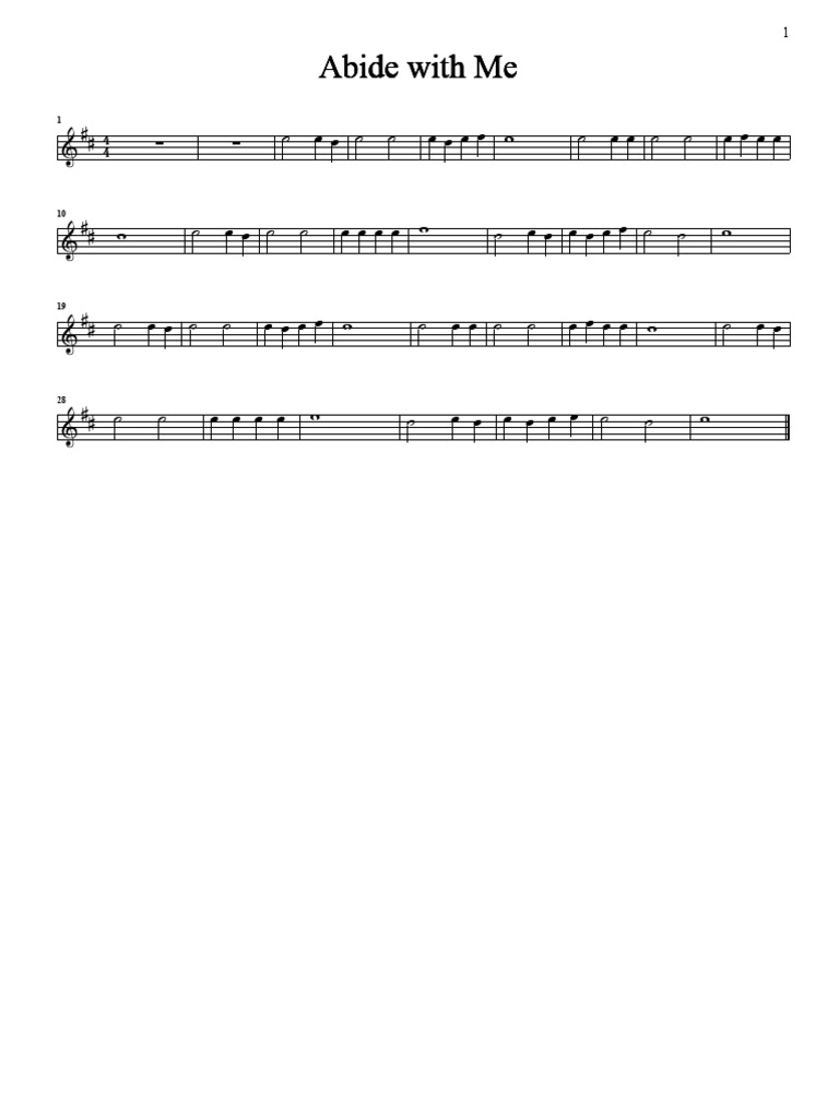 Abide With Me Violin 2 | PDF