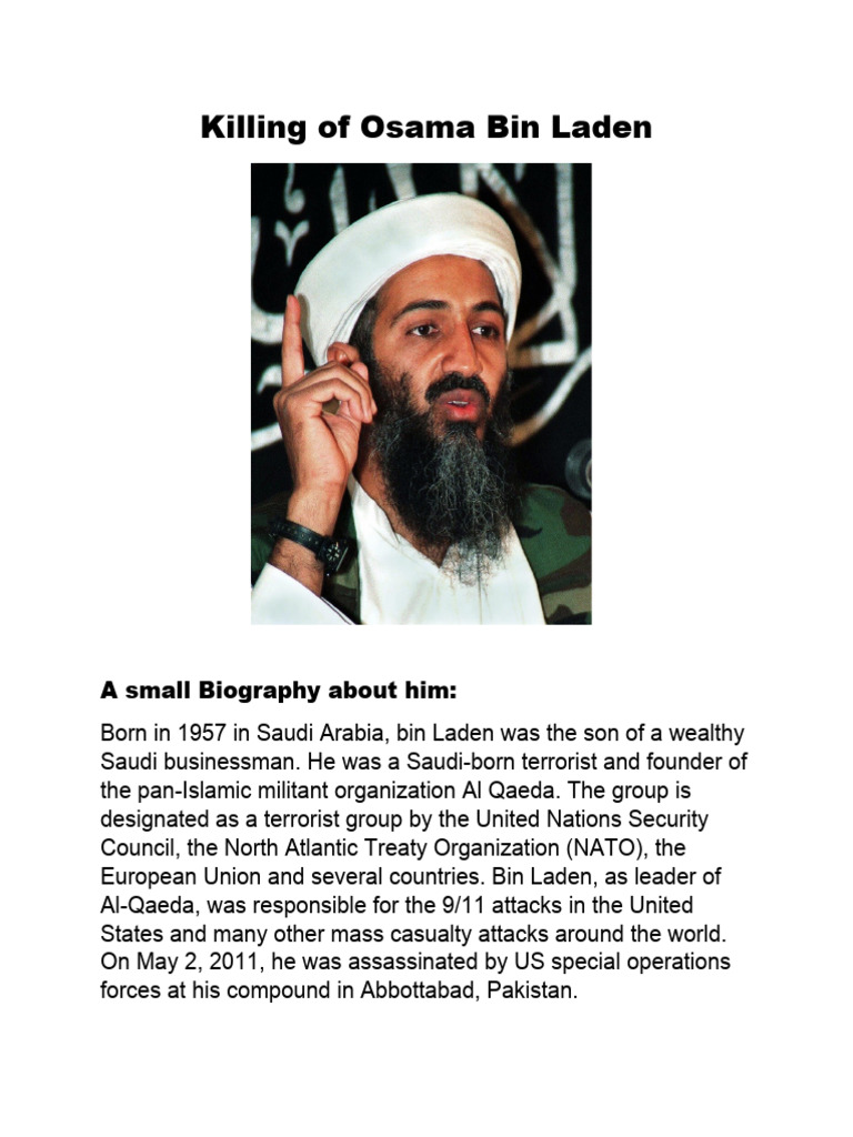 Causes and Consequences of Bin Laden's Death | PDF | Osama Bin Laden ...