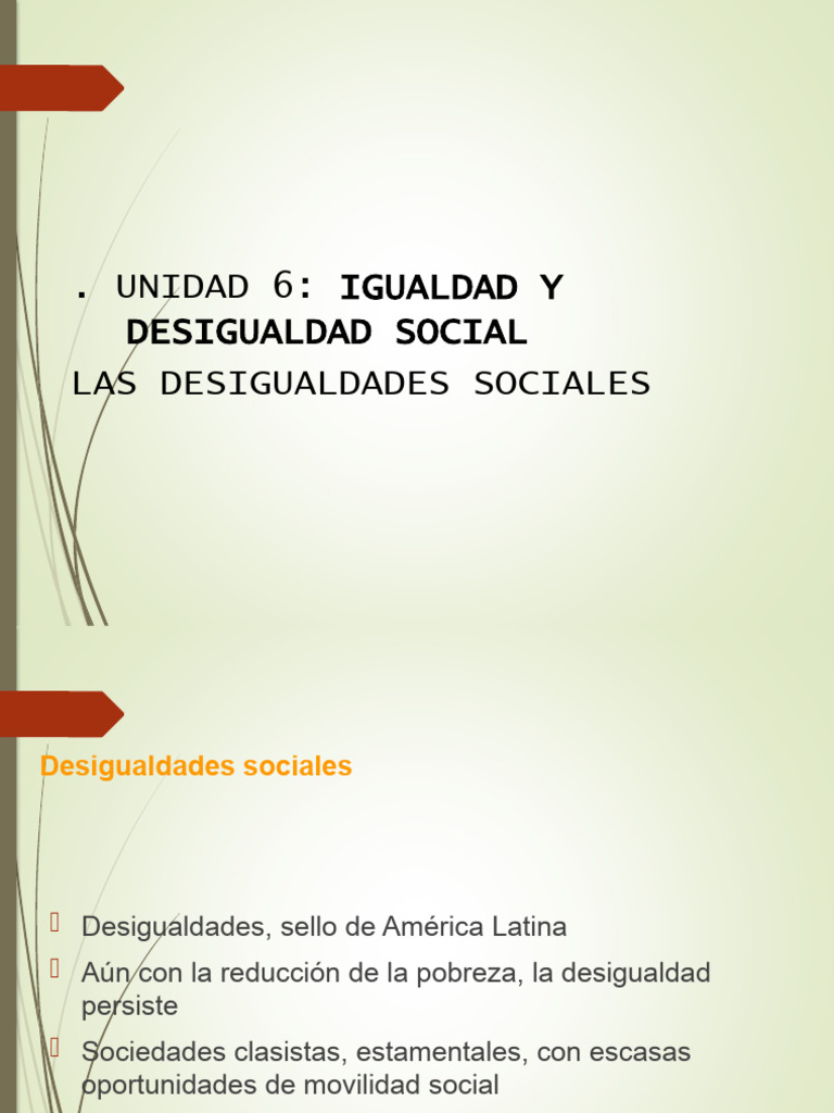 Unidad 6 SOJ, Igualdad y Desigualdad Social (1)_c51f8153ac00c6912808af19ca37a2d9 | PDF ...