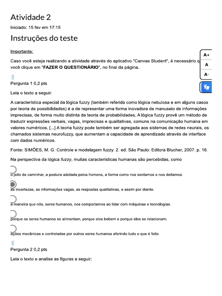 Inteligência Artificial e Computacional - Atividade 2 - 1,0 Ponto | PDF