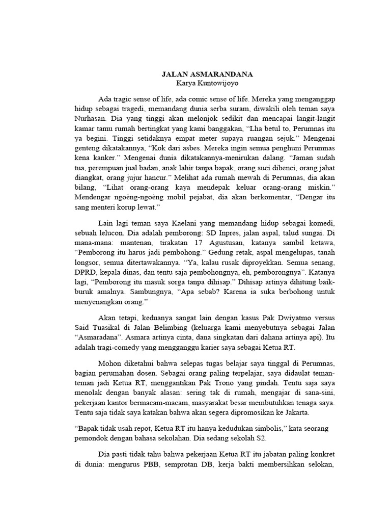 Naskah Drama Jalan Asmaradana | PDF