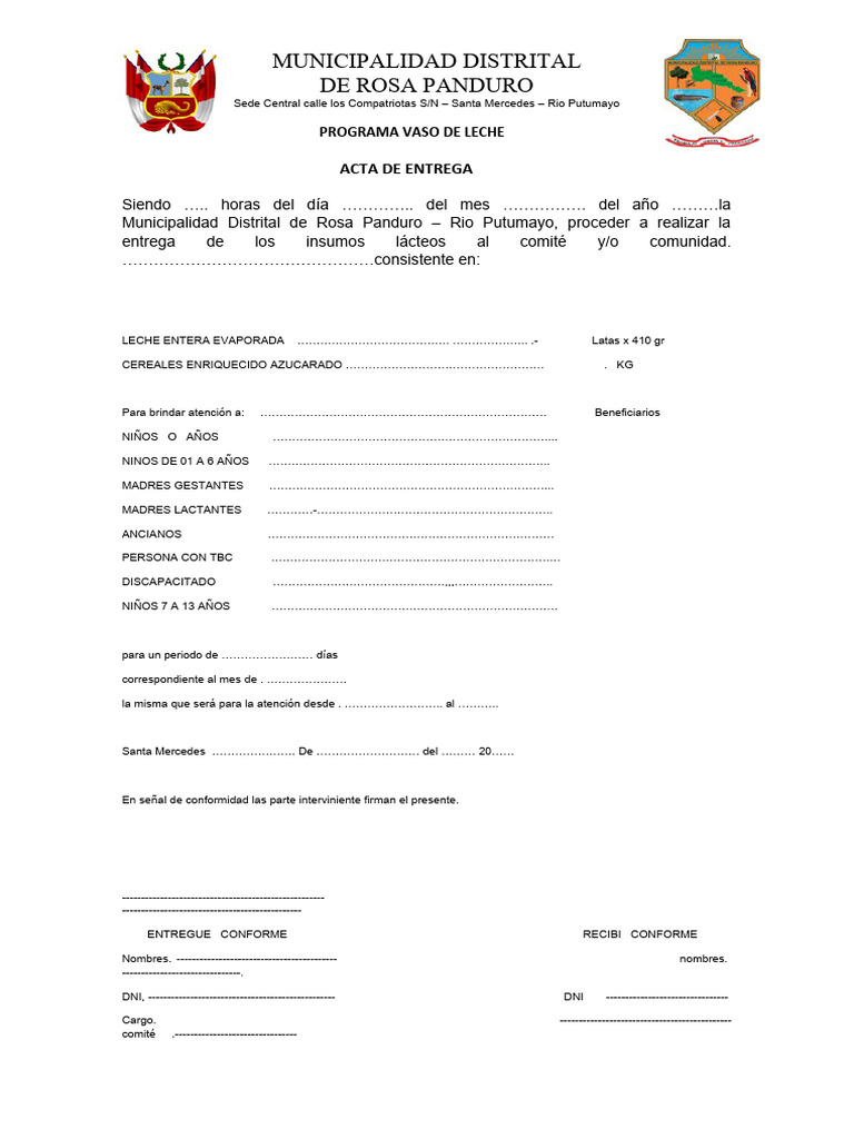 Acta de Sesion Ordinario #012-2023-MDRP-1 | PDF | Gobierno