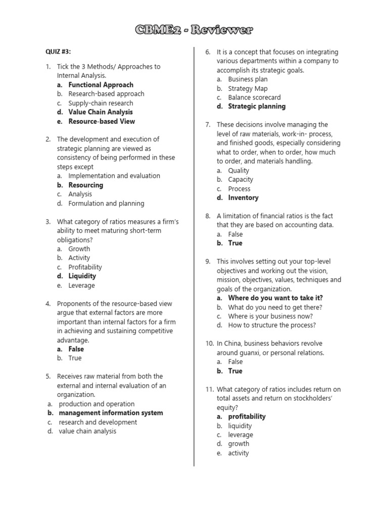 CBME2 Midterm Reviewer | PDF | Strategic Management | Strategic Planning