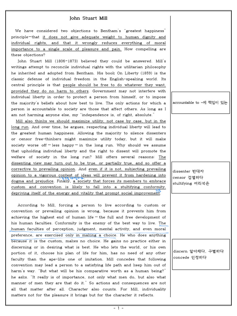 John Stuart Mill (Worksheet NOT Included) | PDF | John Stuart Mill ...