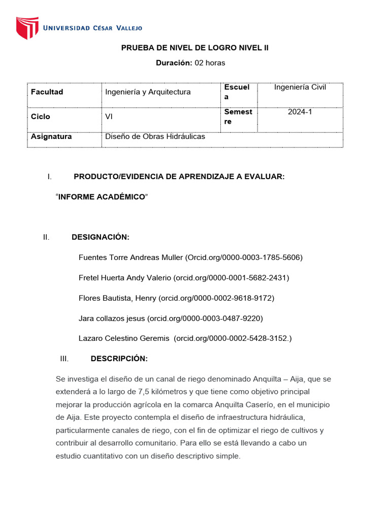 ATH - PRUEBA DE NIVEL DE LOGRO Nivel 2 (1) (1) ... | PDF | Canal | Agricultura