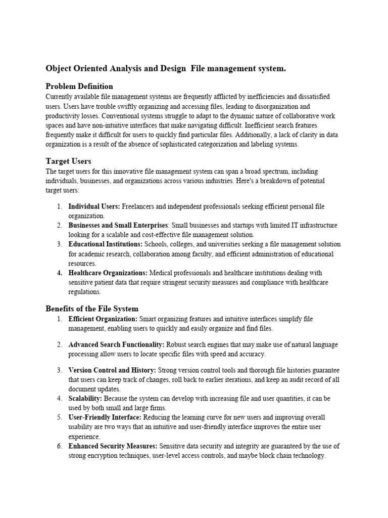 File Management System | PDF | Usability | Computer Security File Management System | PDF | Usability | Computer Security