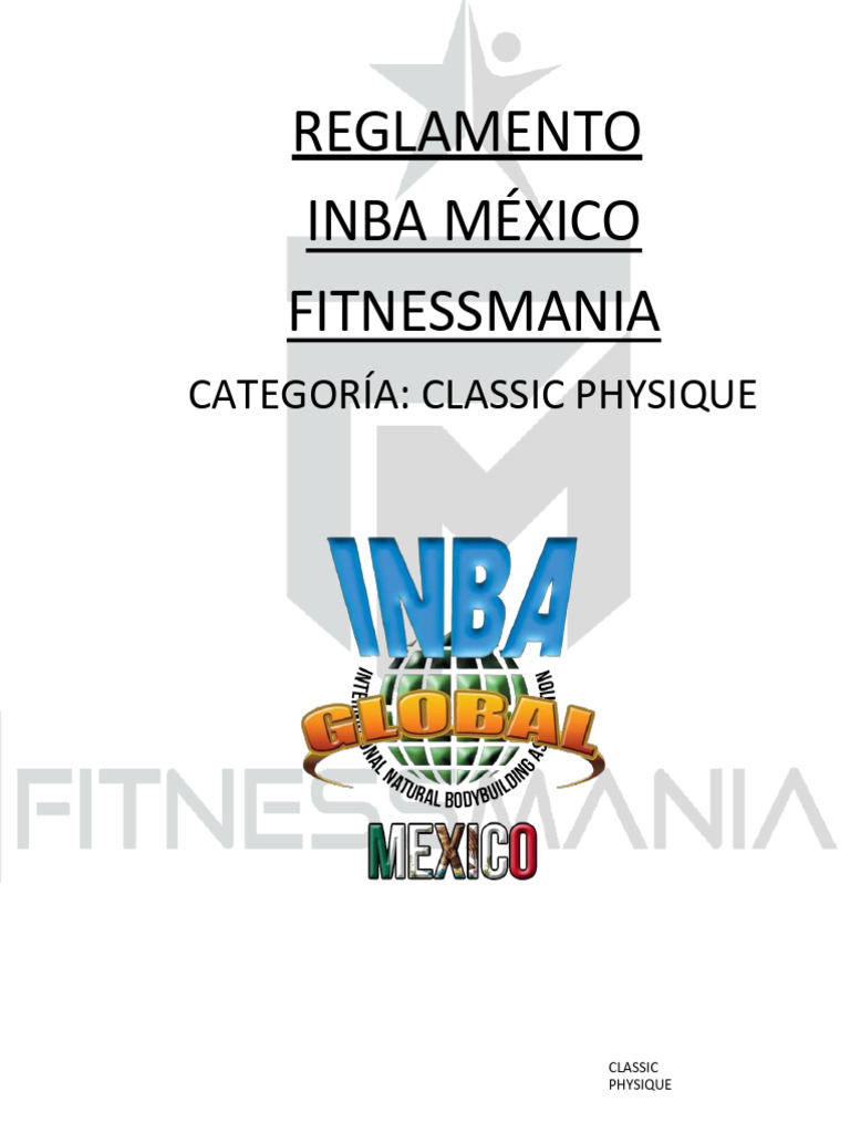 Reglamento INBA México: Classic Physique | PDF | Codo | Abdomen