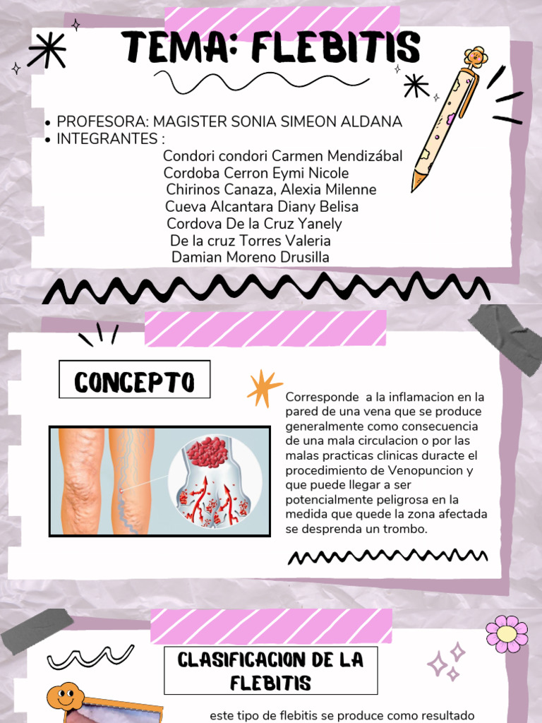 Flebitis Grupo 03 | PDF | Terapia intravenosa | Causas de la muerte