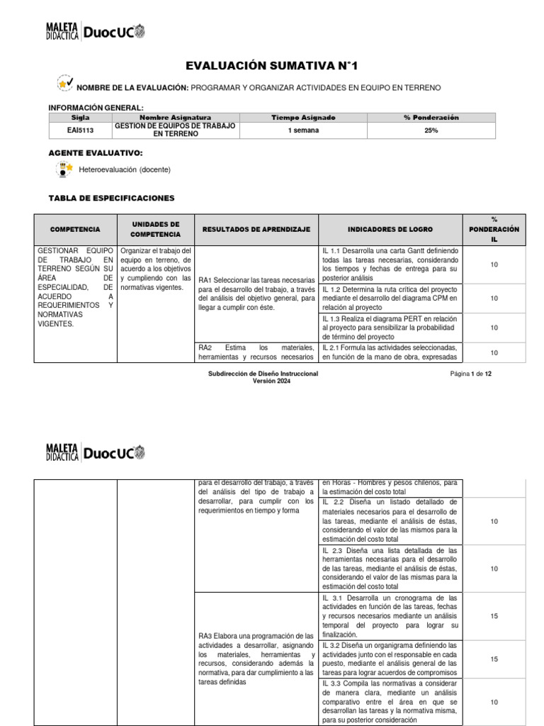 EAI5113 Evaluación Parcial 1 | PDF | Evaluación | Aprendizaje
