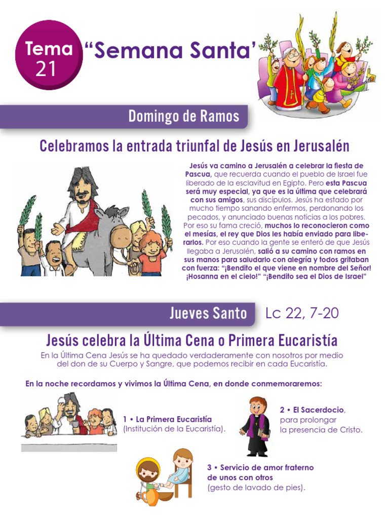 Tema 21 Semana Santa | PDF | Pascua de Resurrección | eucaristía